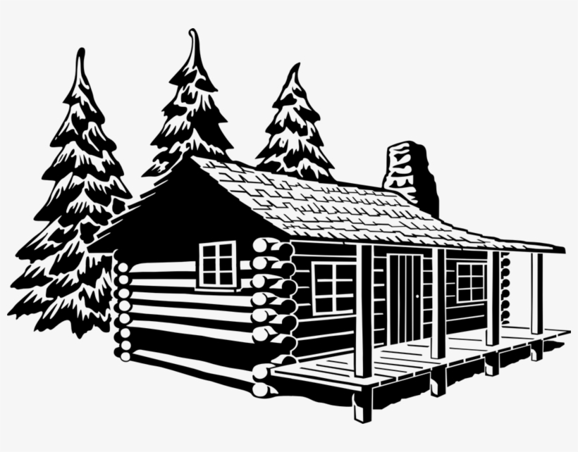 Cabin Log Cabin Log Home Rust - Cabin Clip Art Black And White ...