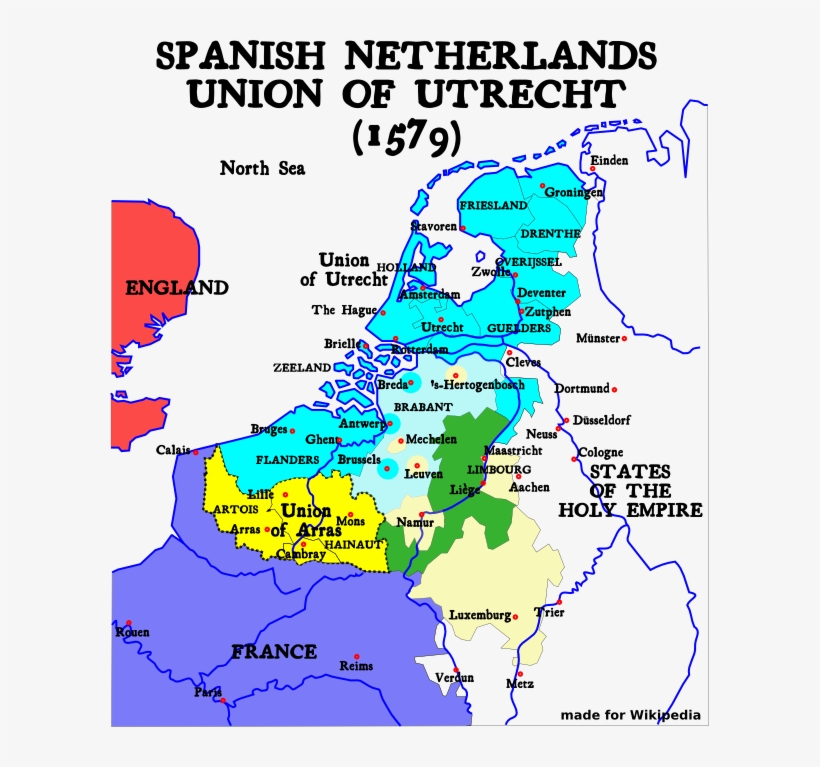 Map-1579 Union Of Utrecht - 599x687 PNG Download - PNGkit
