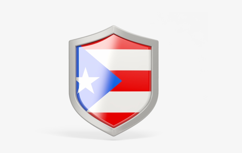 Illustration Of Flag Of Puerto Rico - Puerto Rican Flag Shield ...