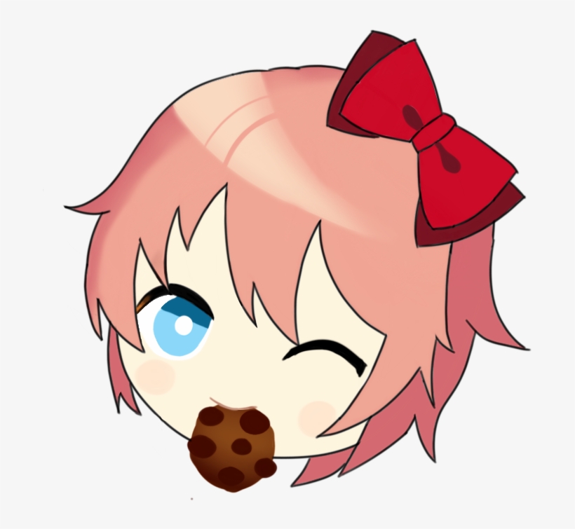 Sayori Chibi With A Cookie Ddlc Png Sayori Chibi Natsuki - Doki Doki ...