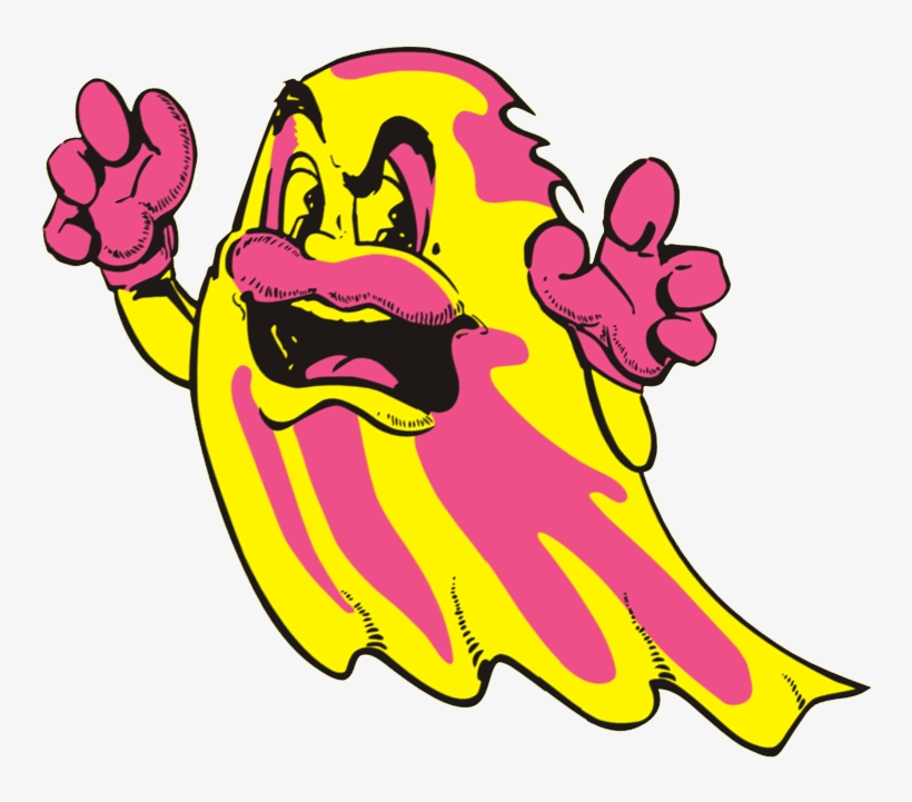 Mspac Ghost 1 - Ms Pac Man Side Art - 776x675 PNG Download - PNGkit