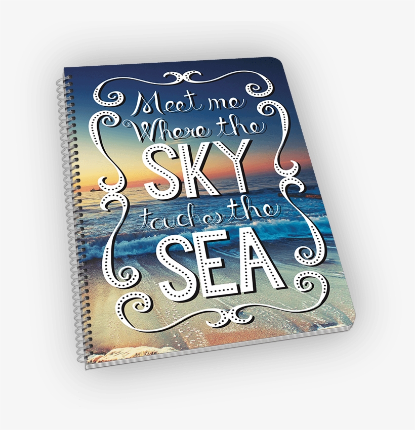 Sky Touches Sea Notebook - Sea Notebook - 1000x769 PNG Download - PNGkit