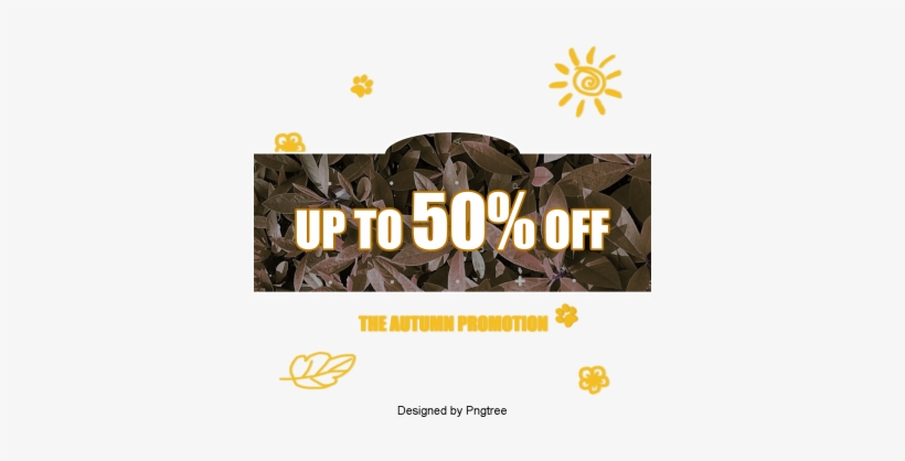 Beautiful Cartoon Cute Hand-painted Fall Discount Label - Portable ...