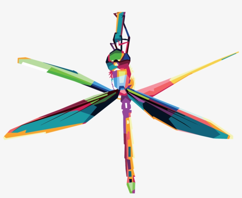 Abstract Art Dragonfly Geometry Animal - Clip Art - 977x750 PNG ...