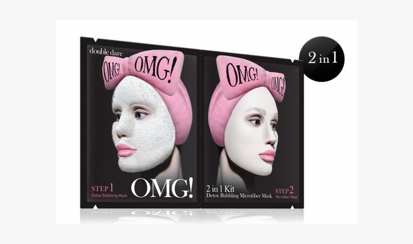 Omg 2in1 Kit Detox Bubbling Microfiber Mask - Omg Mask - 750x750 PNG ...