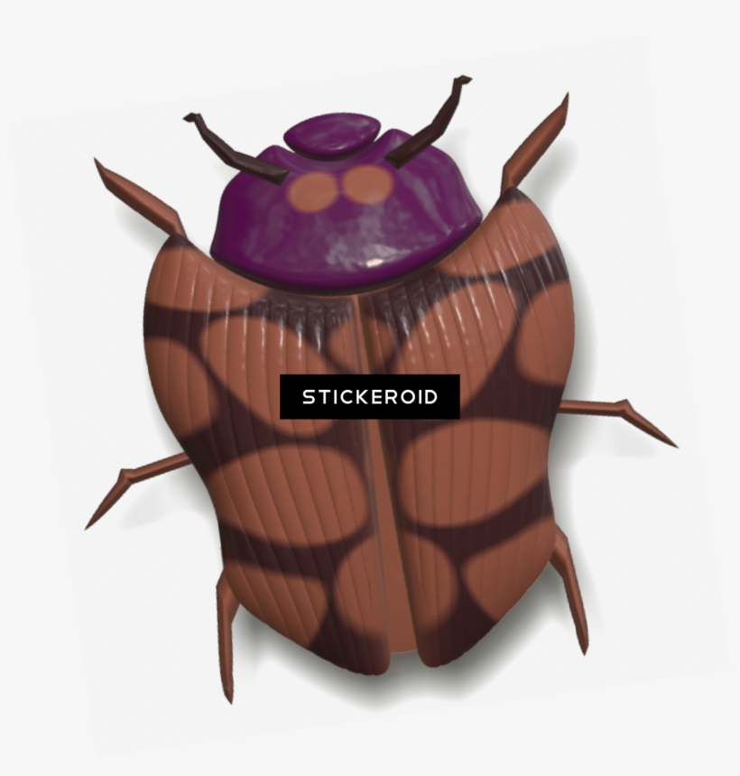 Ladybug Brown And Purple - Yellow - 1444x1445 PNG Download - PNGkit