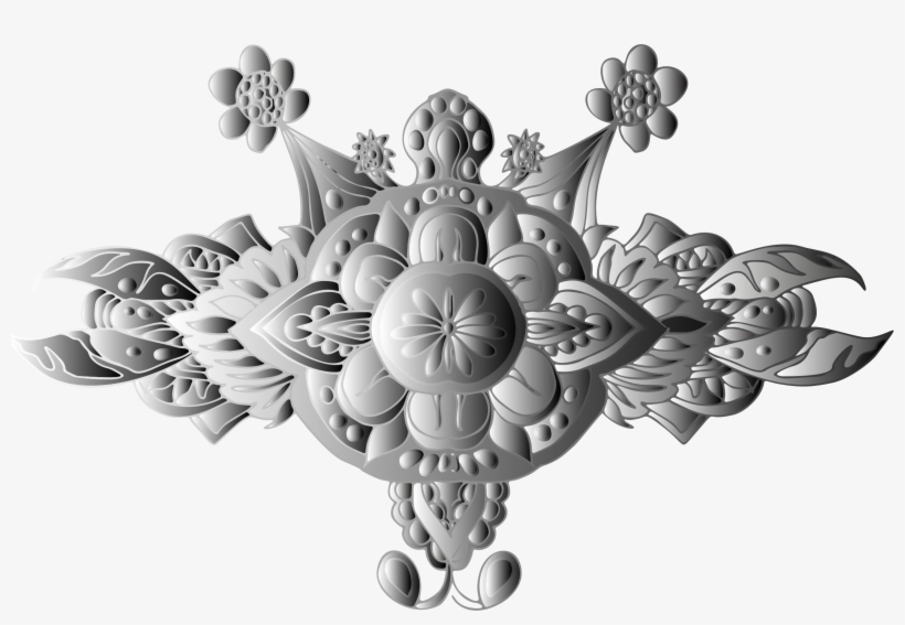 This Free Icons Png Design Of Grayscale Floral Hand - 2320x1492 PNG ...