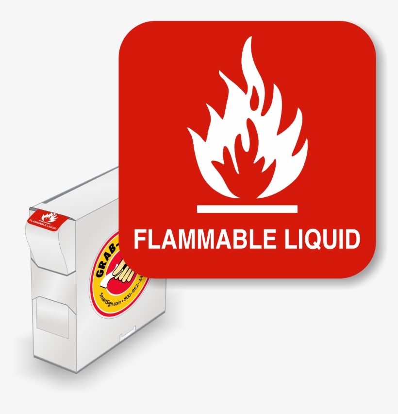 Flammable Liquid - Hazard Label Class 3 - 800x800 PNG Download - PNGkit