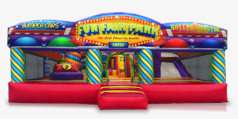 Fun Fair Park - Fun Fair Park Inflatable - 1500x677 PNG Download - PNGkit