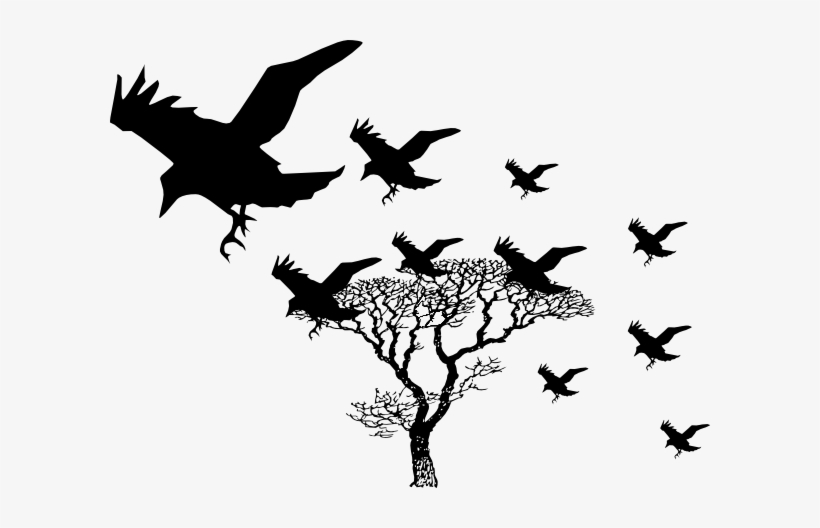 Flock Of Birds Clipart Flock Crows - Crows Clipart - 600x448 PNG ...