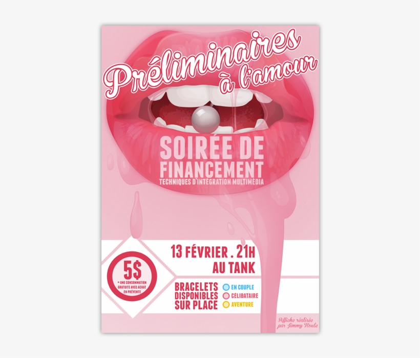 Lips, Piercing And « Saliva » - Flyer - 500x630 PNG Download - PNGkit