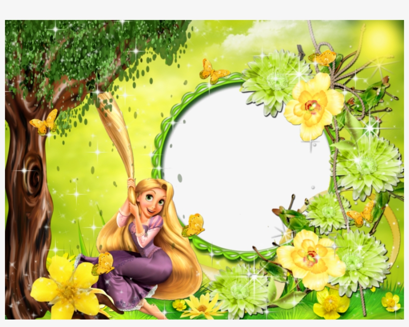 Moldura Apuzel Clipart Rapunzel Tangled Picture Frames - Frame Rapunzel Png - 900x675 PNG ...