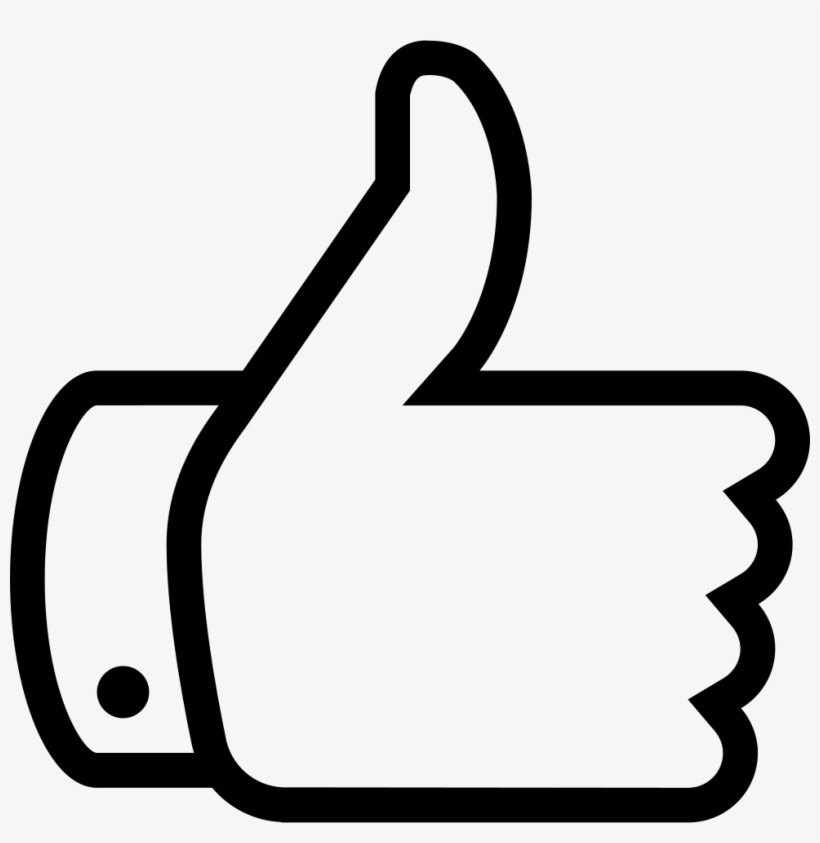Youtube Thumbs Up Symbol - Thumbs Up Line Icon - 980x960 PNG Download ...