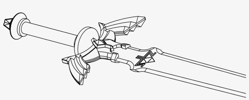 Model - Easy Zelda Sword Drawing - 1770x670 PNG Download - PNGkit