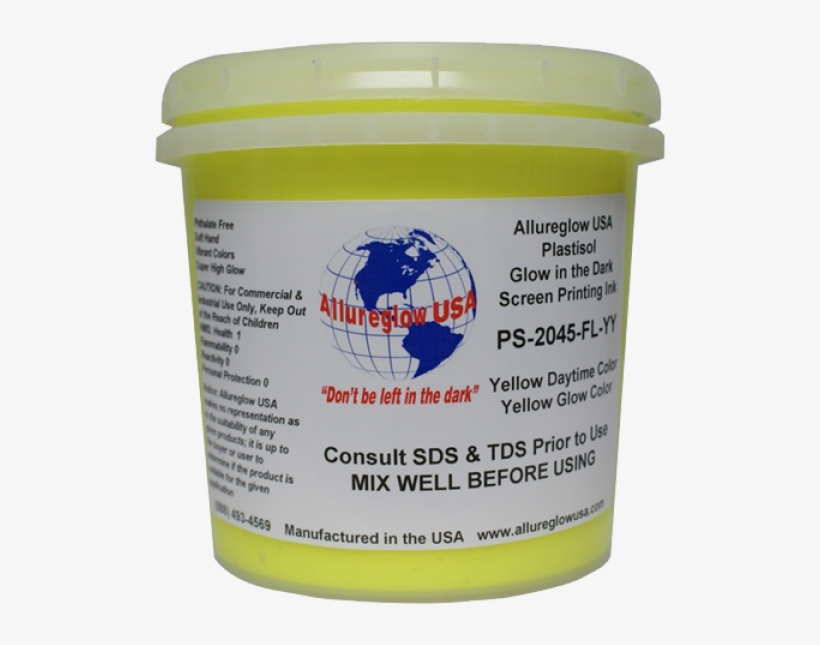Download Transparent Allureglow Plastisol Ink Glow In The Dark Yellow ...