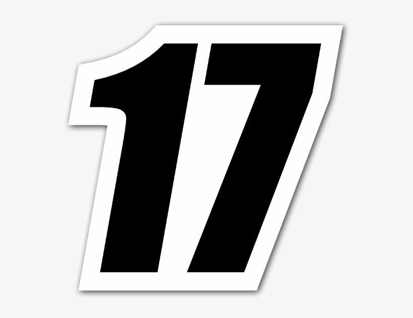 Black Racing Number 17 Sticker - Numero 17 Em Png - 600x581 PNG ...