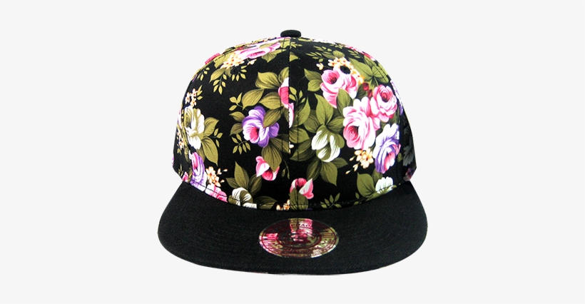 Black Rose Floral Snapback - Sport Cap, Hp95 Rose Flower Hip-hop ...