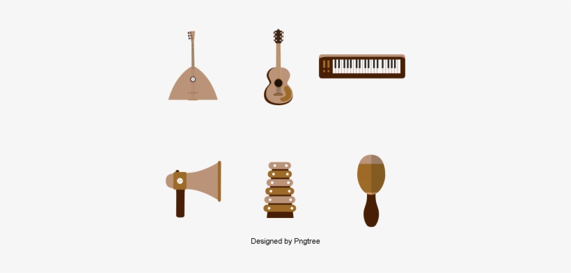 Beautiful Cartoon Flat Chinese Classical Musical Instrument - Music ...