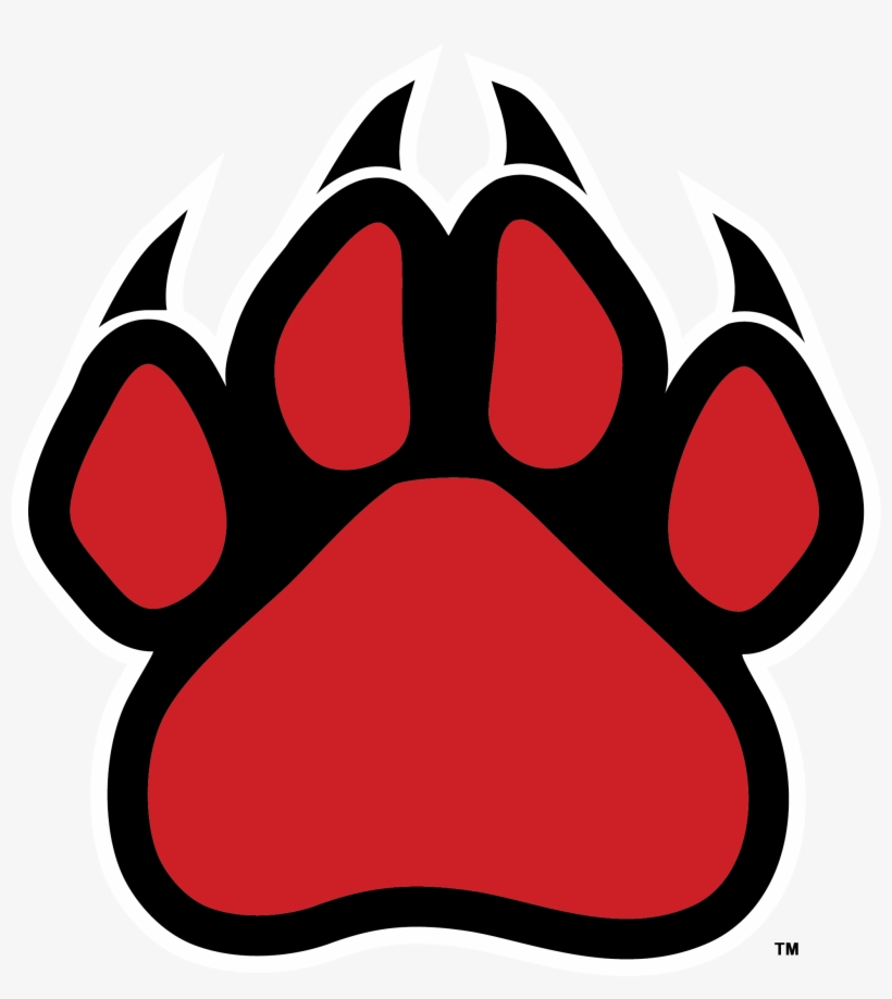 Wildcat Clipart Panther Claw - Red And Black Paw Print - 2452x2550 PNG ...