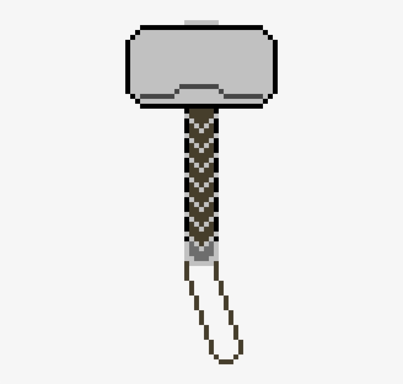 Pixel Thor Hammer - Pixel Art Thor Hammer - 330x710 PNG Download - PNGkit