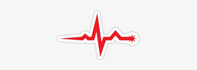Sticker Featuring A Single, Normal Ecg-wave - Ecg Wave Png - 375x360 ...