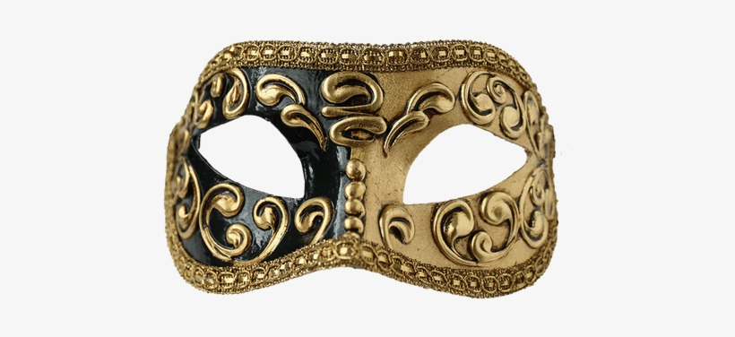 Colombina Black & Gold Venetian Mask - Venice - 500x500 PNG Download ...