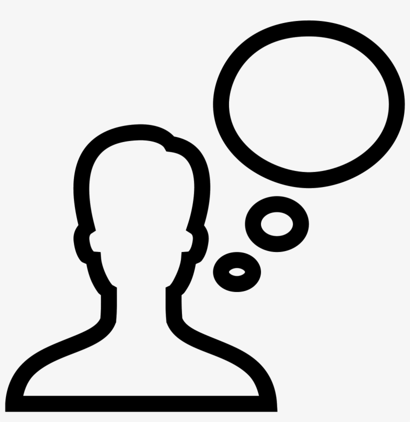 Person With Thinking Bubble