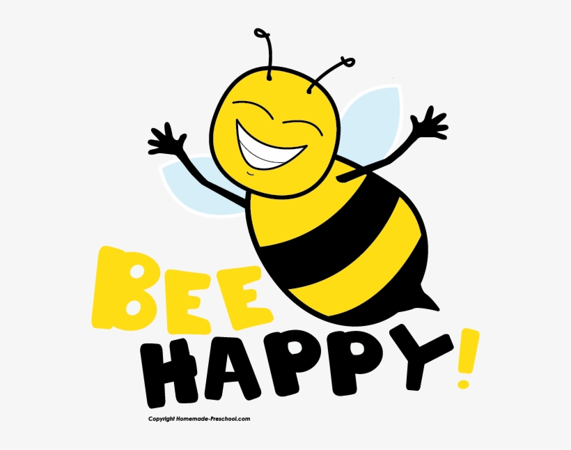 Honey - Happy Bee Clip Art - 558x566 PNG Download - PNGkit