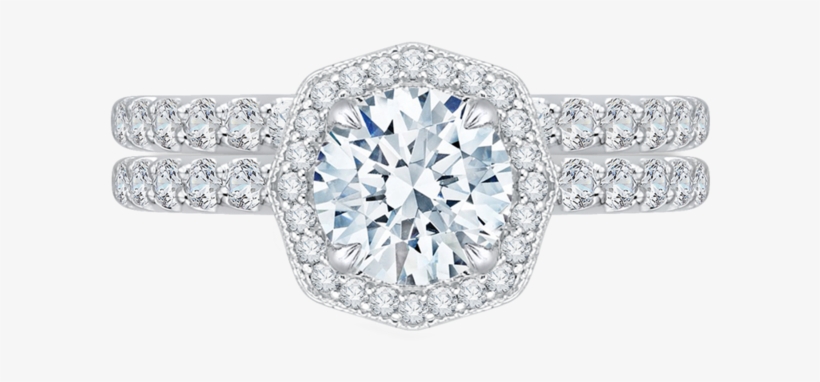 18k White Gold Round Cut Diamond Octagon Shape Halo - Tacori ...