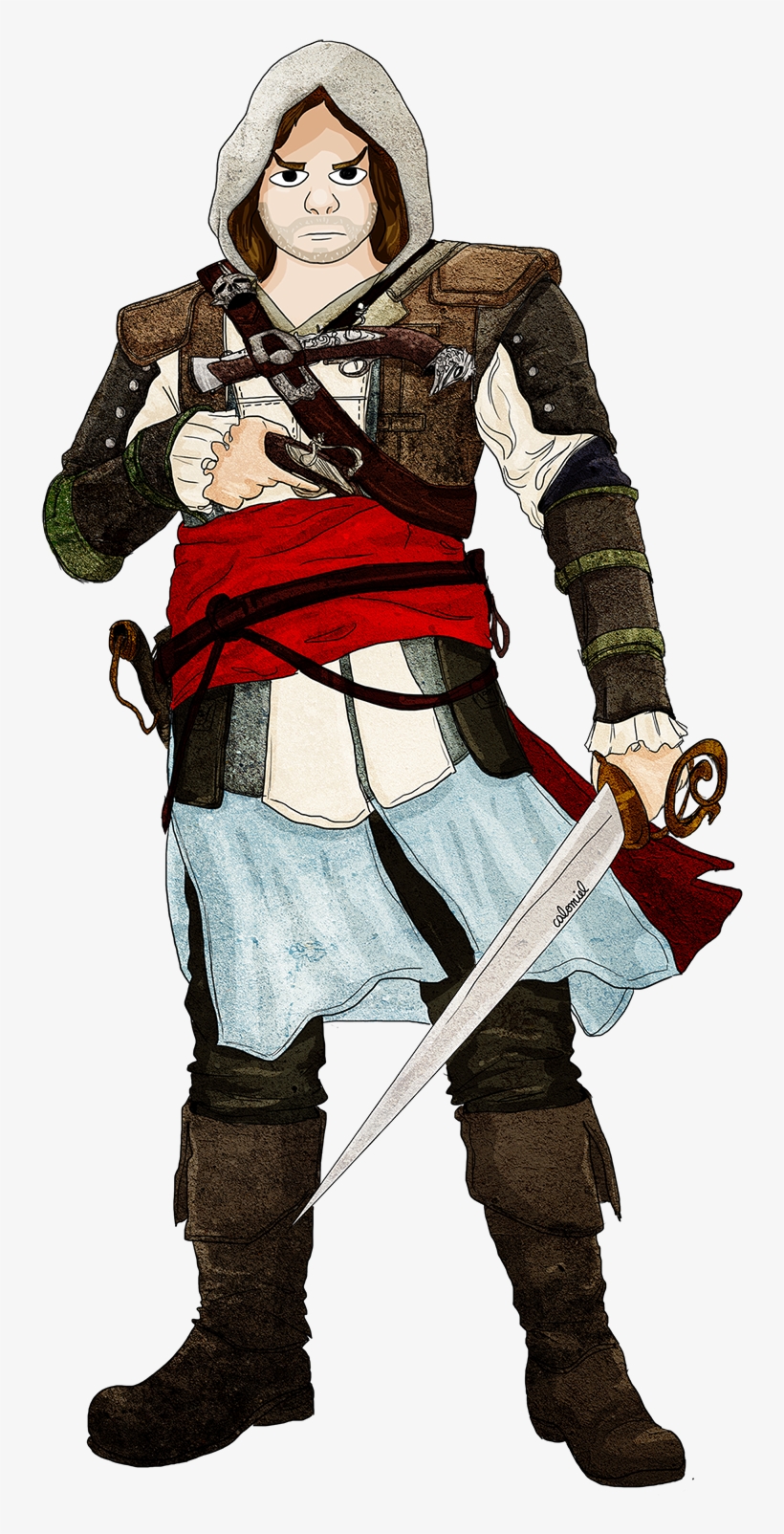 Edward Kenway - Dessin Assassin's Creed Chibi Edward Kenway - 800x1535 ...
