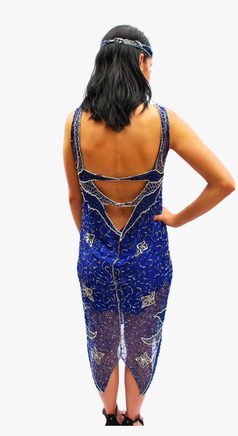 Home / Clothing / Original Vintage Blue Beaded Flapper - Photo Shoot ...