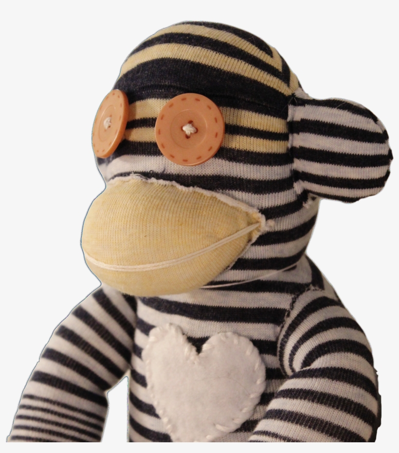 Handmade Sock Monkey Plush Toy With Funky Pattern Socks - Stuffed Toy ...