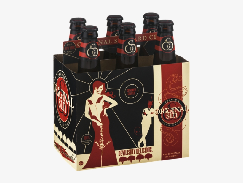Original Sin Hard Cider - 6 Pack, 12 Fl Oz Bottles - 600x600 PNG ...