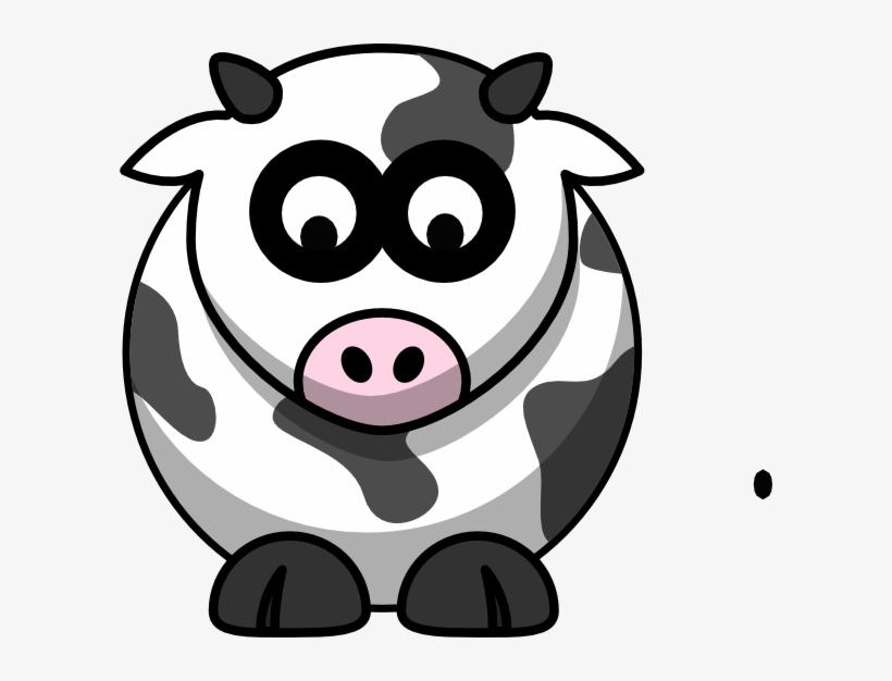 Cartoon Cow Looking Up - 600x546 PNG Download - PNGkit
