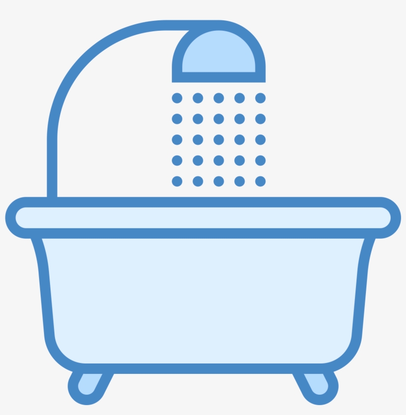 This Icon Is A Picture Of A Shower And Tub - Vector Graphics ...