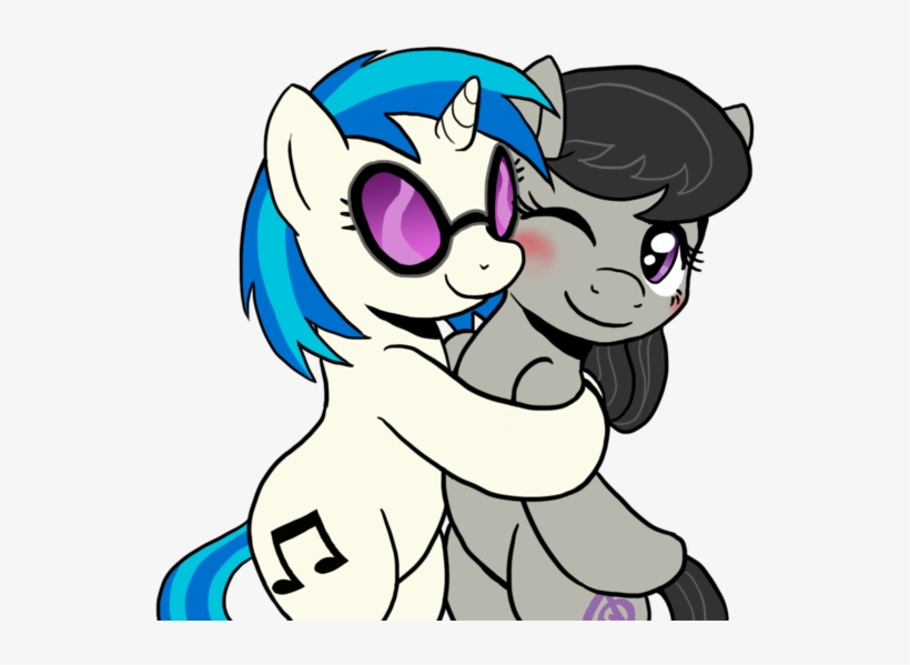 My Little Pony - Vinyl Scratch And Octavia Hug - 600x540 PNG Download ...
