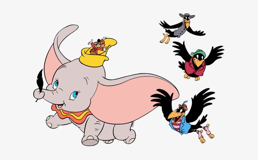 Dumbo Clip Art - Flying The Crows Dumbo - 611x429 PNG Download - PNGkit