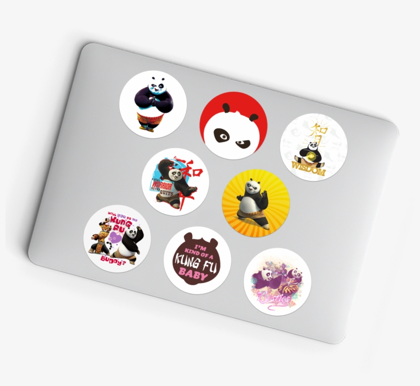 10 Different Kung Fu Panda Glueless Laptop Stickers - Kung Fu Panda ...