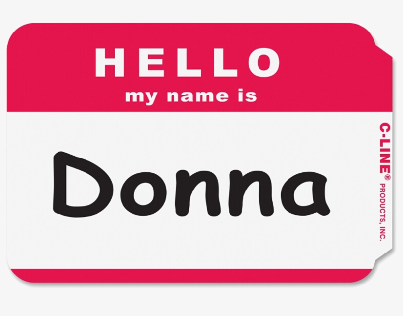 Download Transparent C-line Hello My Name Is Adhesive Name Badges, 100 ...