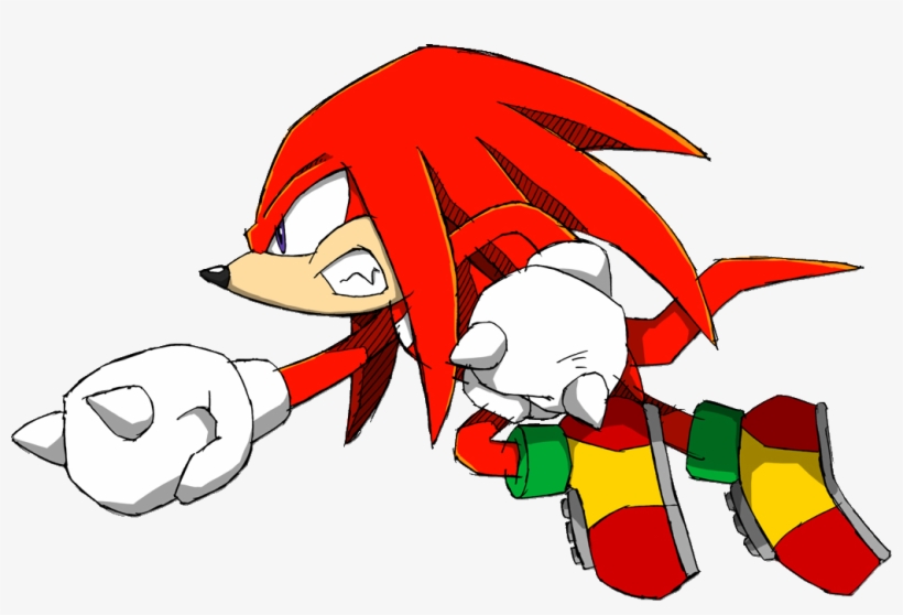 Knuckles Glide Png Banner Freeuse - Knuckles The Echidna Punching ...
