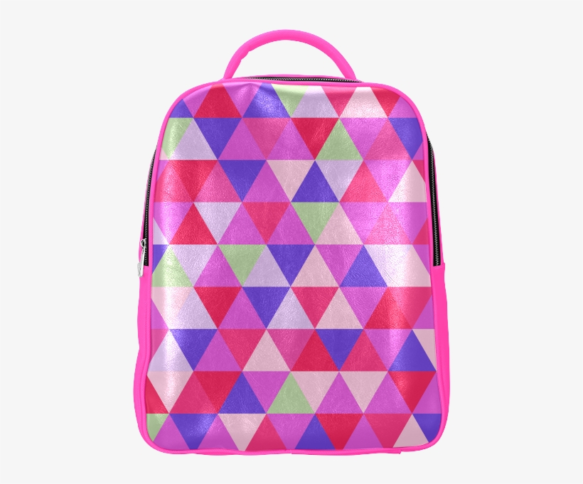 Geometric Pink Triangle Pattern Popular Backpack - Backpack - 800x800 ...