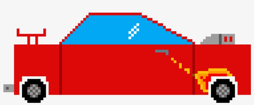 Fire Pixel Car - 1125x675 PNG Download - PNGkit