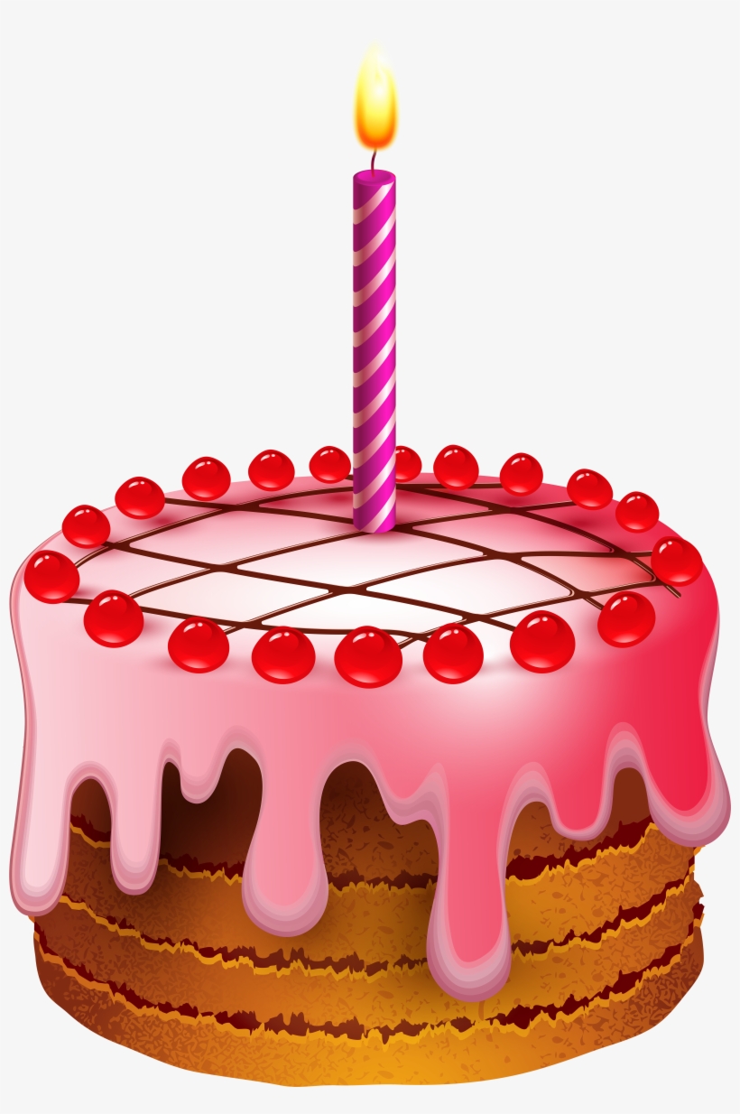 Birthday Cake With Candle Transparent Clip Art Image - 5489x8000 PNG ...