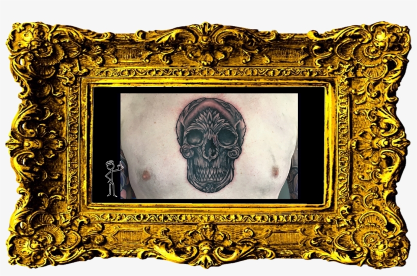 Skull Chest Tattoo - Tattoo - 1080x675 PNG Download - PNGkit
