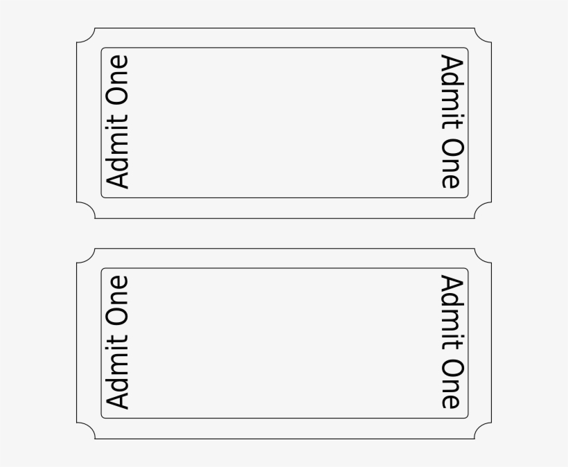 Download Transparent Vector Tickets Admission Ticket Admit One Ticket 