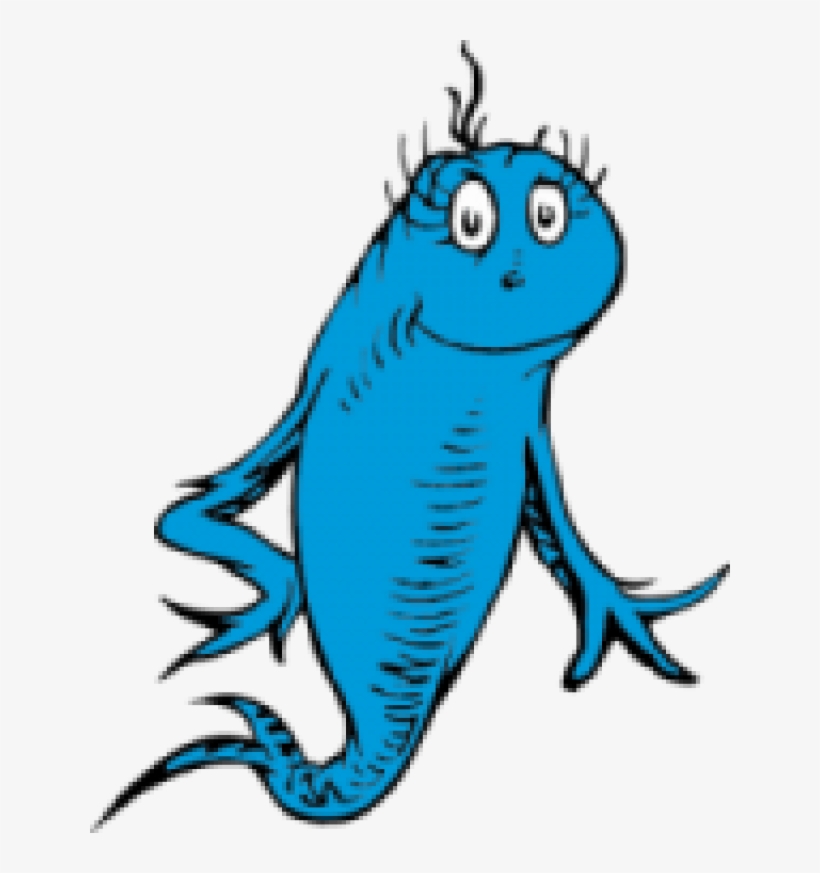 The Reef Debate - Blue Fish Cat In The Hat - 640x793 PNG Download - PNGkit
