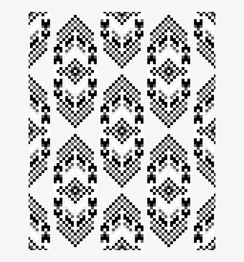 Native American Digital Bead Pattern Black And White - Native American ...