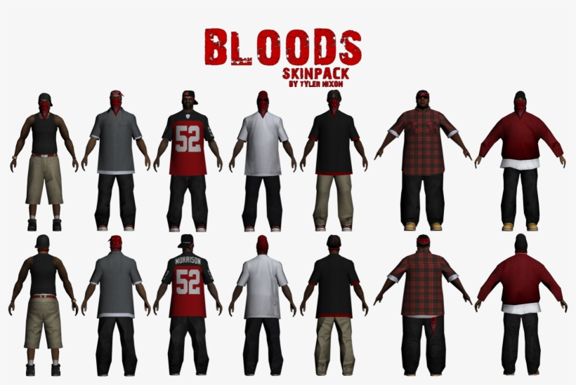 Y6rn5futyfge - Gta San Andreas Bloods Skins - 1599x994 PNG Download ...