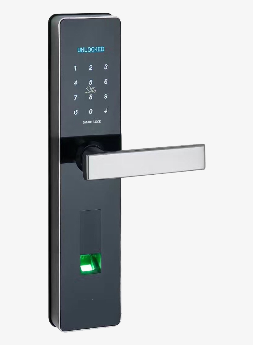 Finger Print Door Lock - Lock And Key - 1098x1280 PNG Download - PNGkit