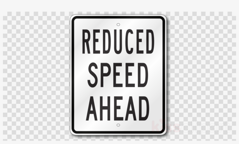 Reduce Speed Ahead Sign Clipart Speed Limit Traffic - Mutcd Code ...